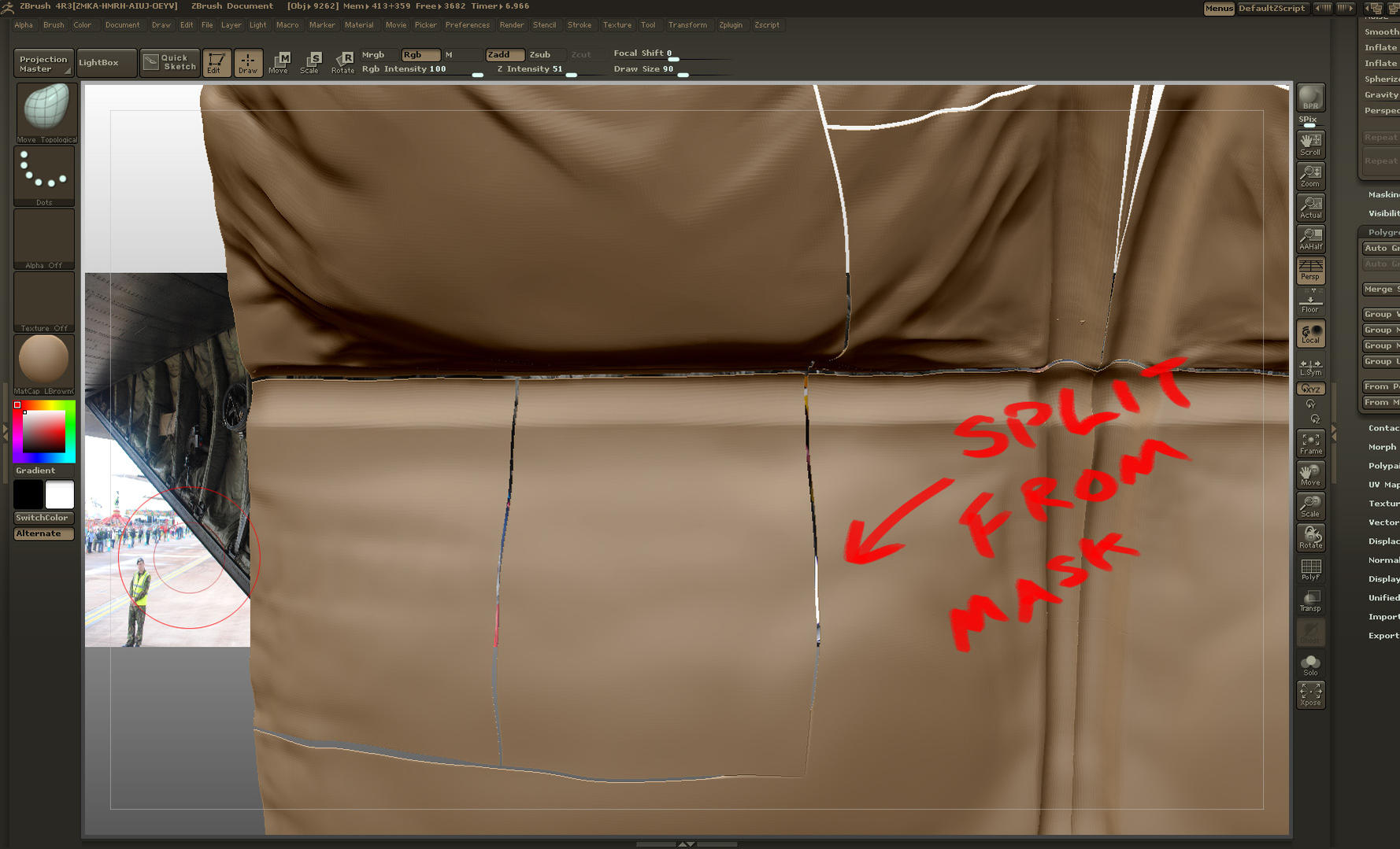 ZBrush Splitting Geometry How Do You Weld Polycount