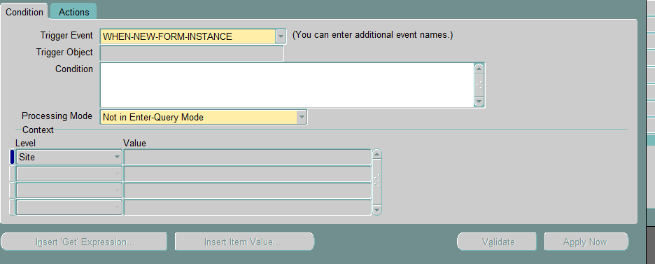 How To Clear Few DFF Attribute Value Using Form Personalization