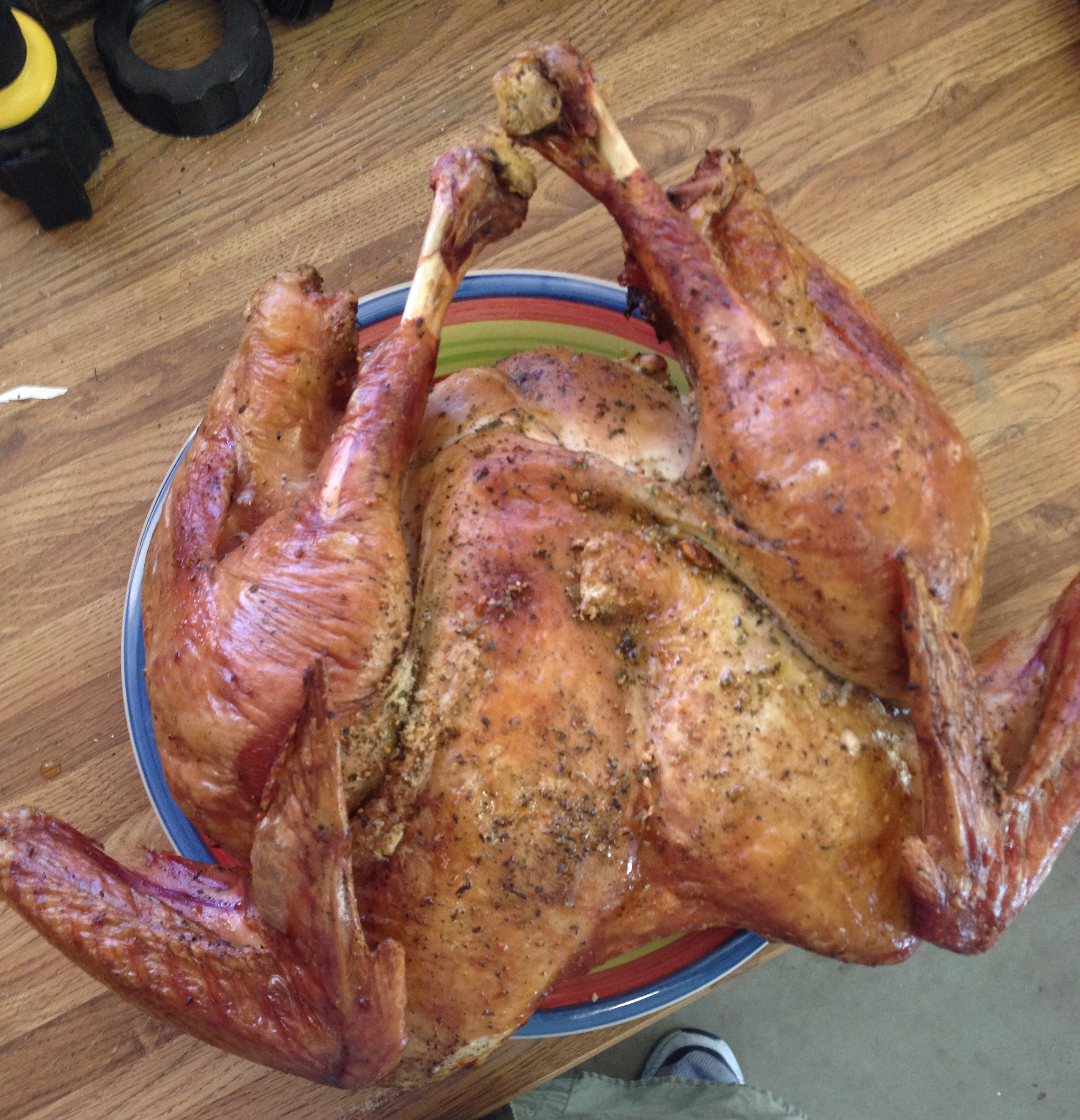 First try at Squashed Turkey — Big Green Egg Forum