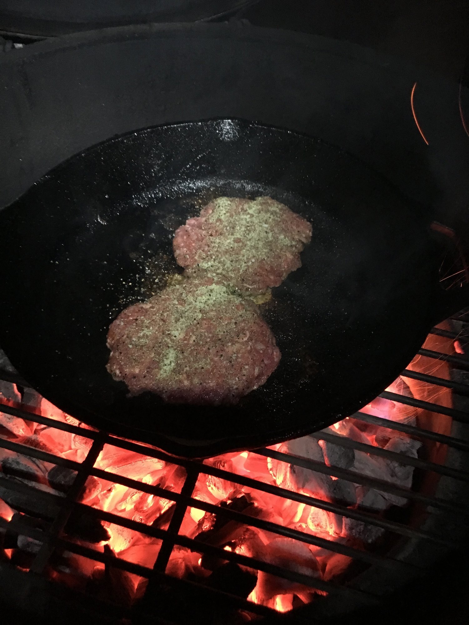 Egg smash burgers. — Big Green Egg Forum
