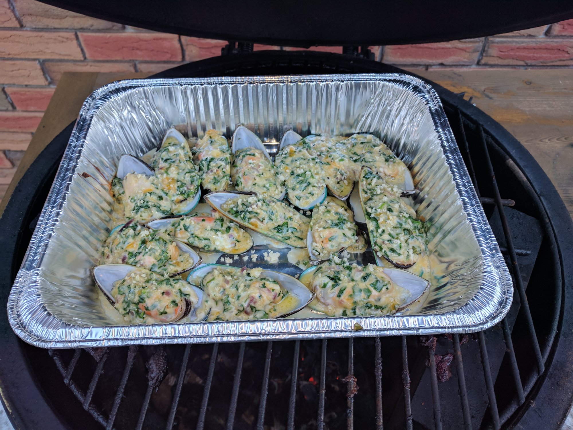 Some bad pics of mussels cooked — Big Green Egg Forum