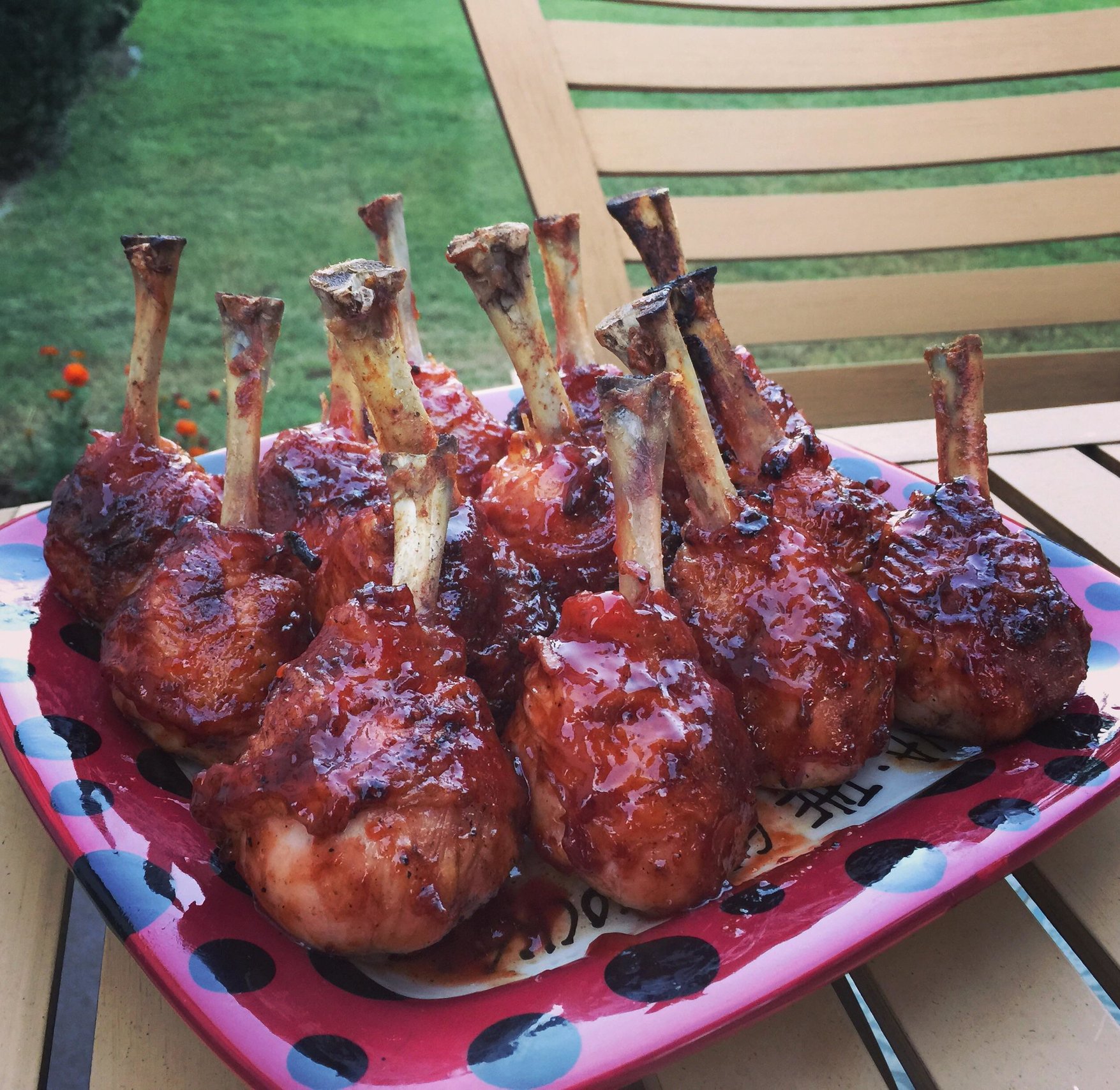 Frenched Cherry Jalapeño BBQ Chicken Legs — Big Green Egg Forum