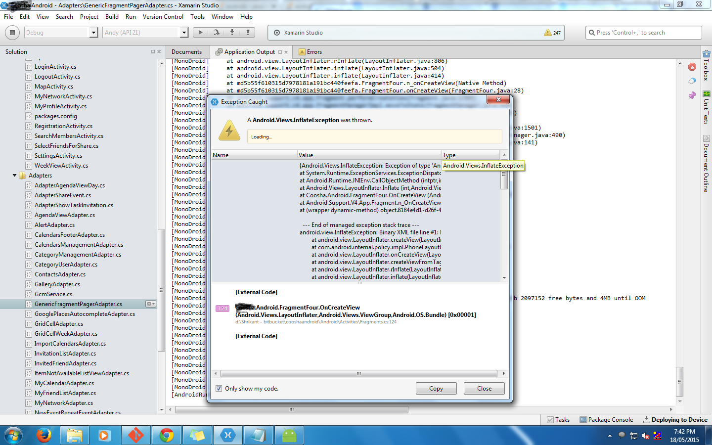 Binary Xml File Line 0 Error Inflating Class Várias Classes