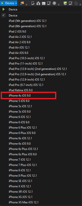 How to add older iOS simulator on Visual studio for windows. · Issue #4618 · xamarin/Xamarin ...