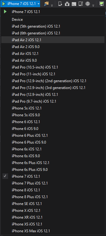 How to add older iOS simulator on Visual studio for windows. · Issue ...