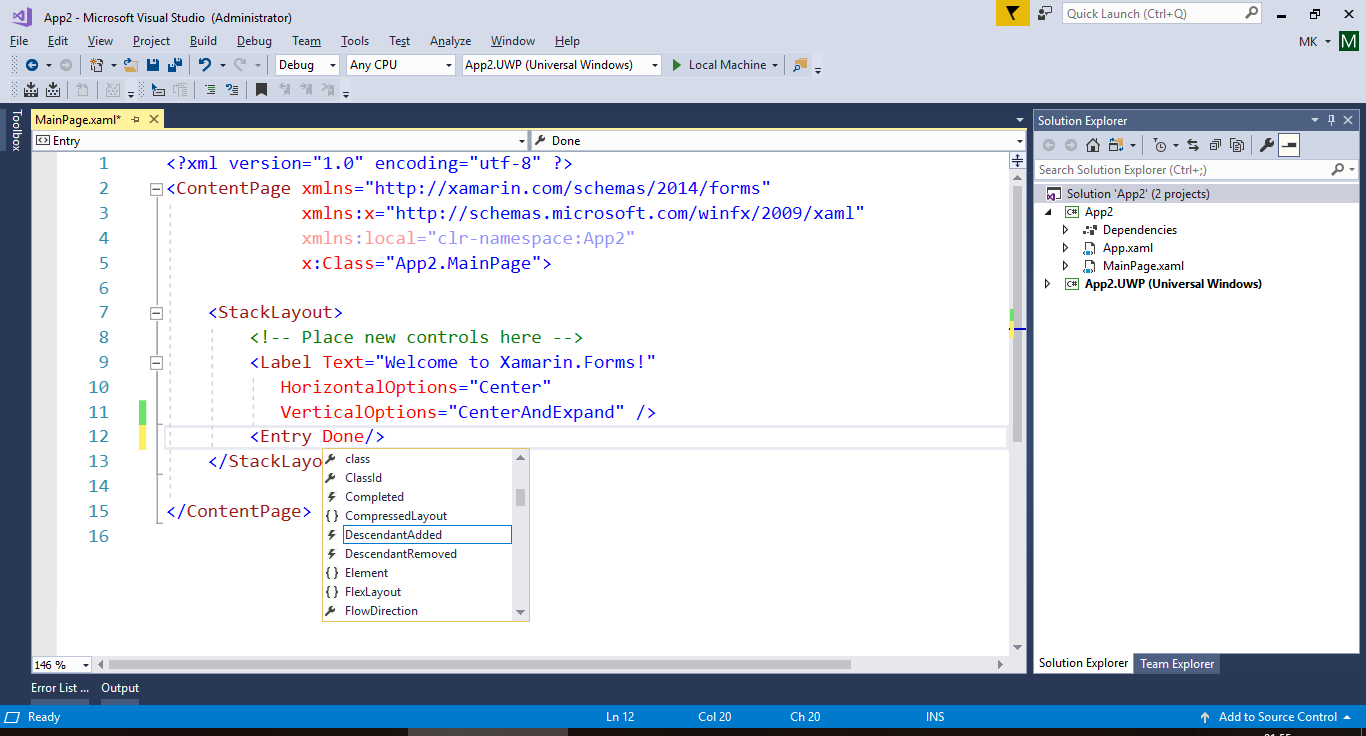 how to detect press enter key when focus is in a Entry — Xamarin ...