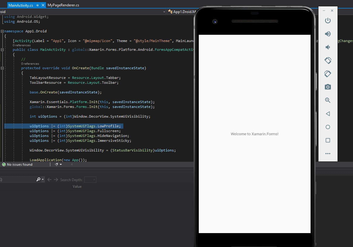 How do I get rid of the bottom bar on Android? — Xamarin Community Forums