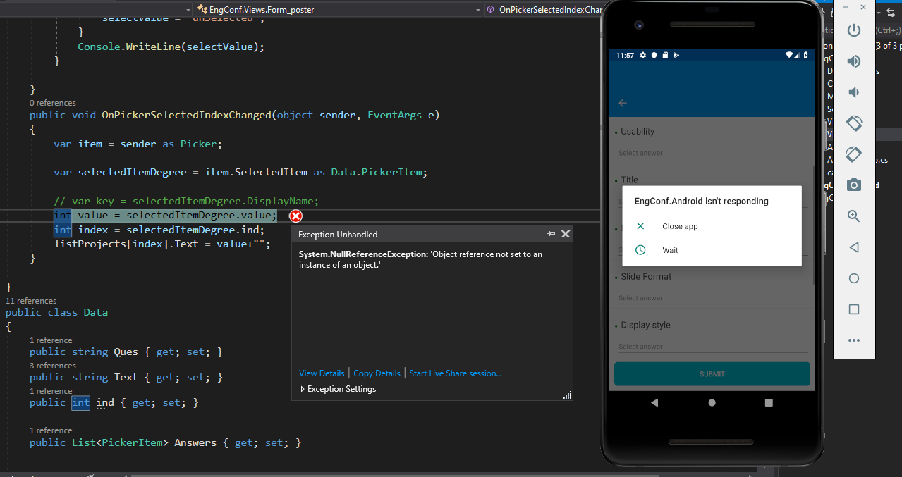 Picker Selected item becoming null in Listview — Xamarin Community Forums
