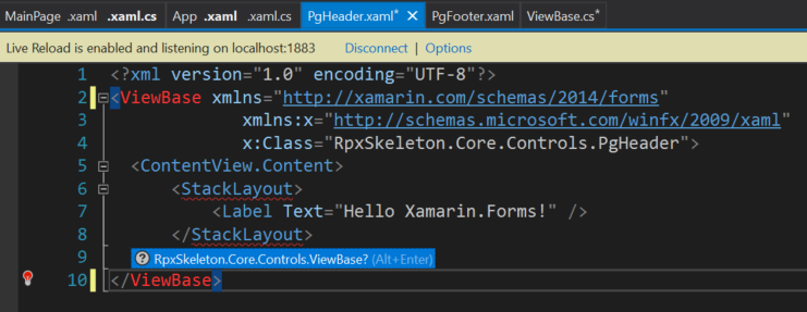 Does anyone know how to move the MainPage.xaml into a subfolder ...
