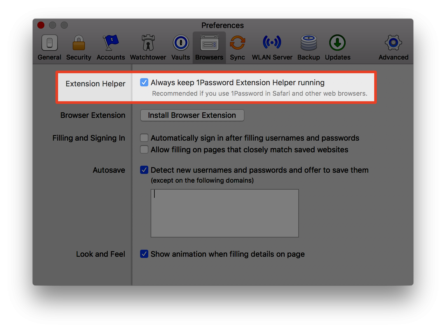Unable To Uncheck Always Keep 1Password Extension Helper Running