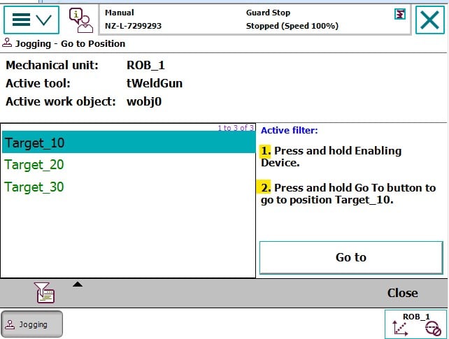 Go To Position Not Working ABB Robotics User Forums