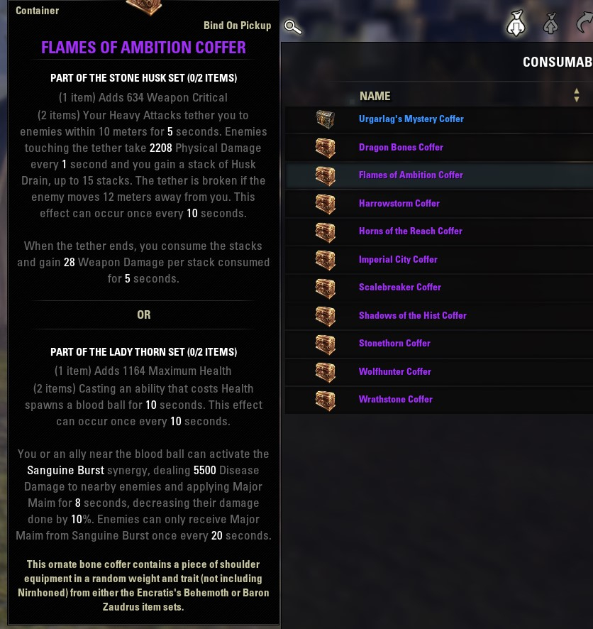 Flames of ambitions undaunted coffers not showing right shoulder ...