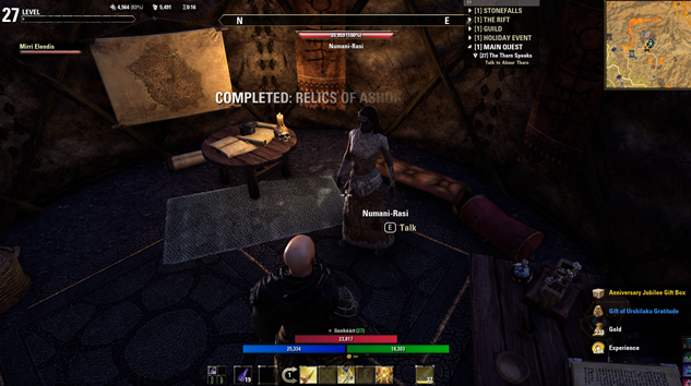 Mirri stopped getting Rapport from Numani-Rasi daily — Elder Scrolls Online