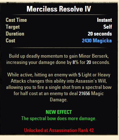 Relentless focus needs SOMETHING — Elder Scrolls Online