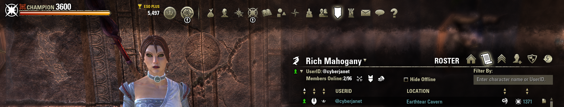 CP3600 doesn't show on existing character — Elder Scrolls Online