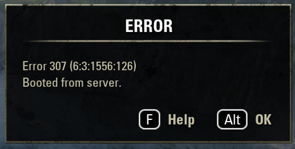Error 307 while selling stuff in the guild bank — Elder Scrolls Online