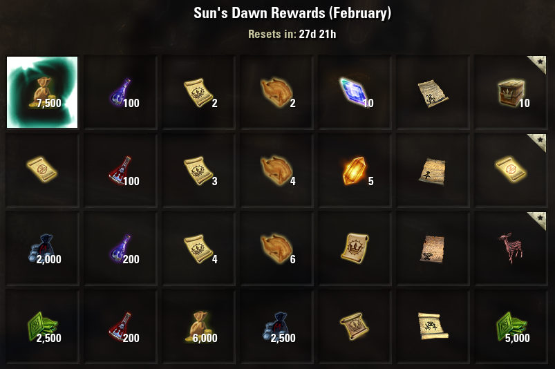 ESO Daily Login Rewards February 2023 — Elder Scrolls Online
