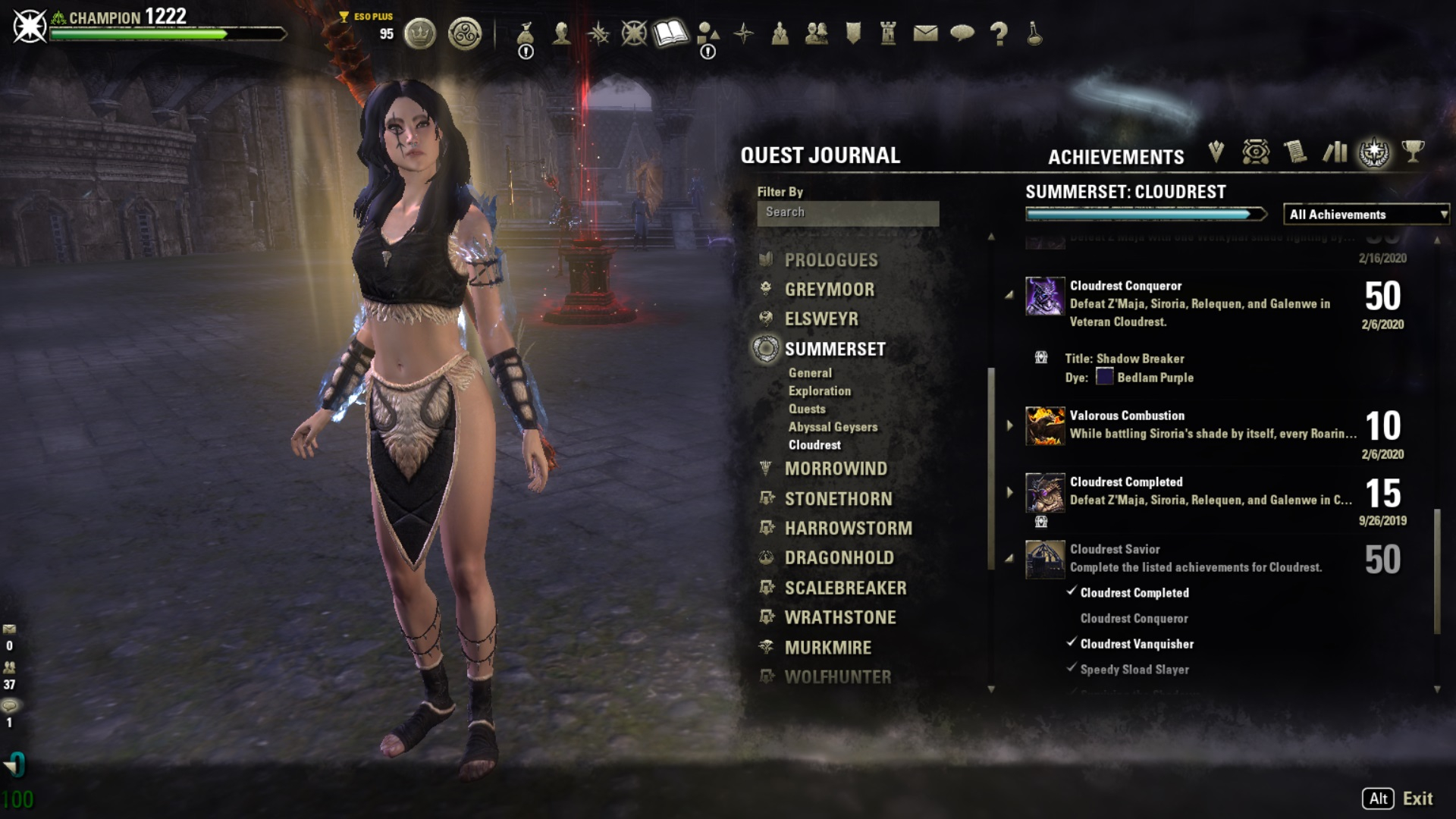 Can not obtain "Cloudrest Savior" achievement due to a bug — Elder Scrolls Online