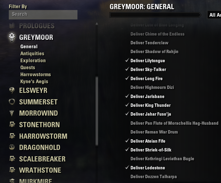 An instrumental Triumph bug ? — Elder Scrolls Online