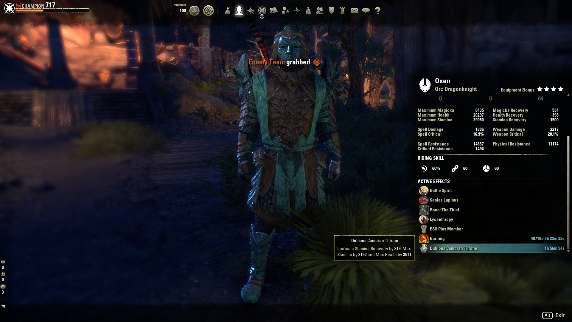 Indefinite burning status after death.. or close to it — Elder Scrolls ...