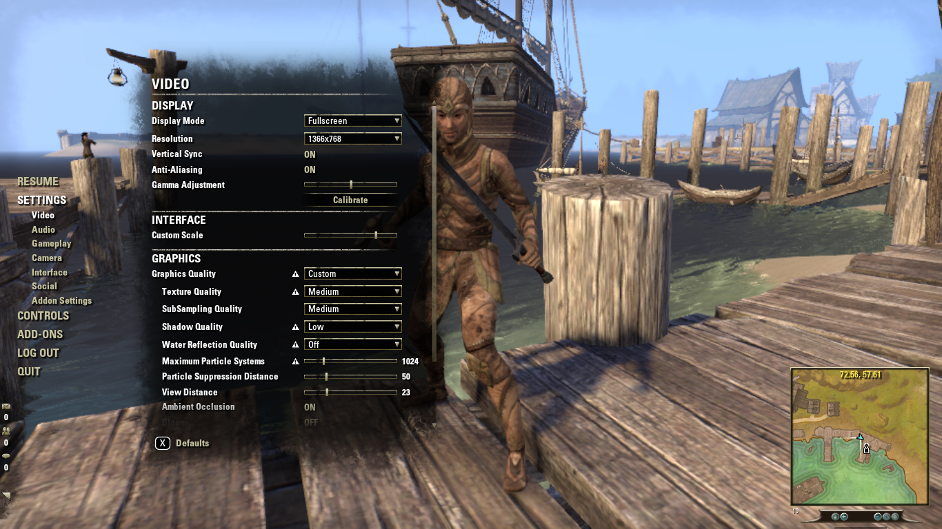 Blurry screen and weird edges graphics in-game. — Elder Scrolls Online