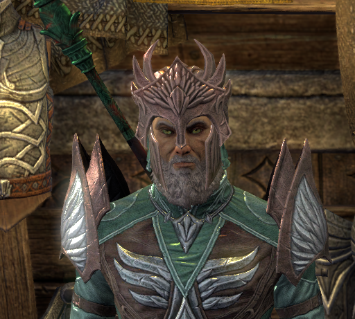 Beard bug with Divine Prosecution helm. — Elder Scrolls Online