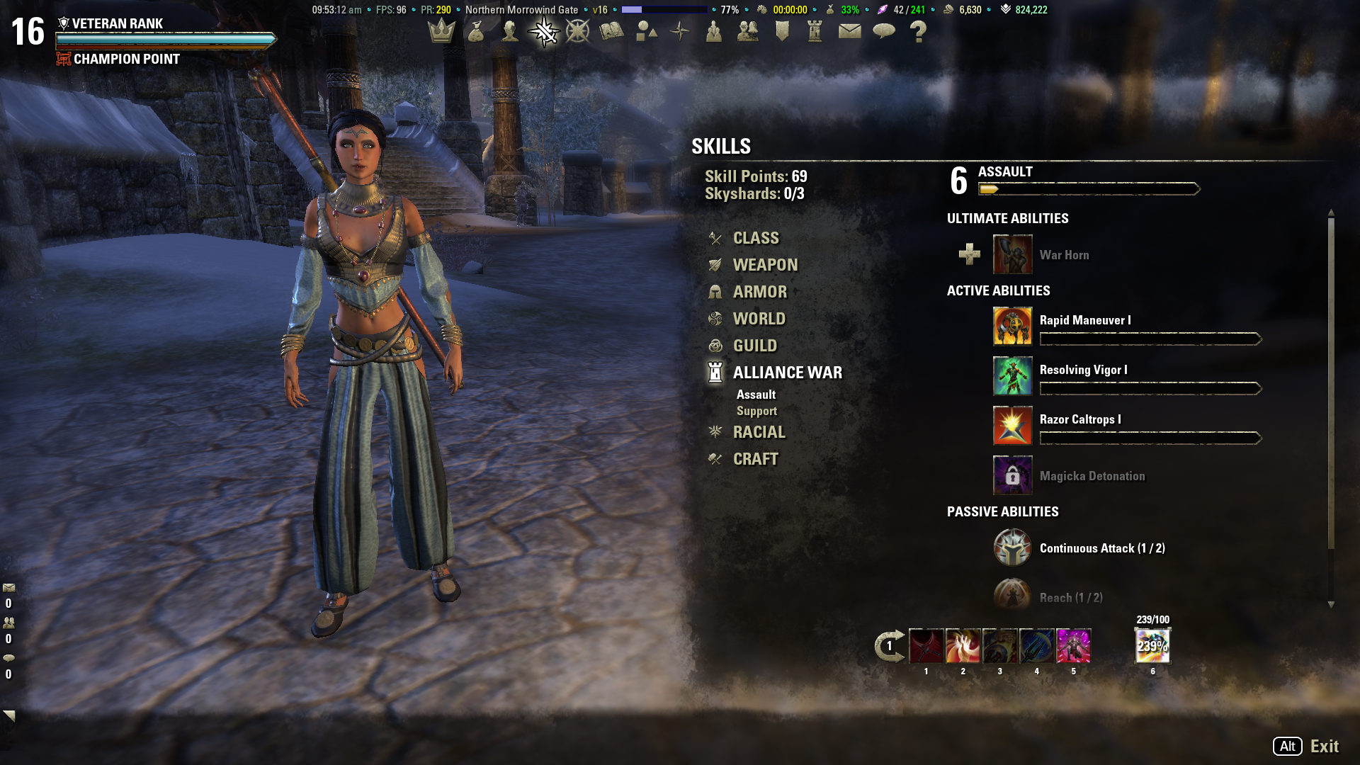 AvA Skill Line Difference (screenshots from live - pts) — Elder Scrolls Online