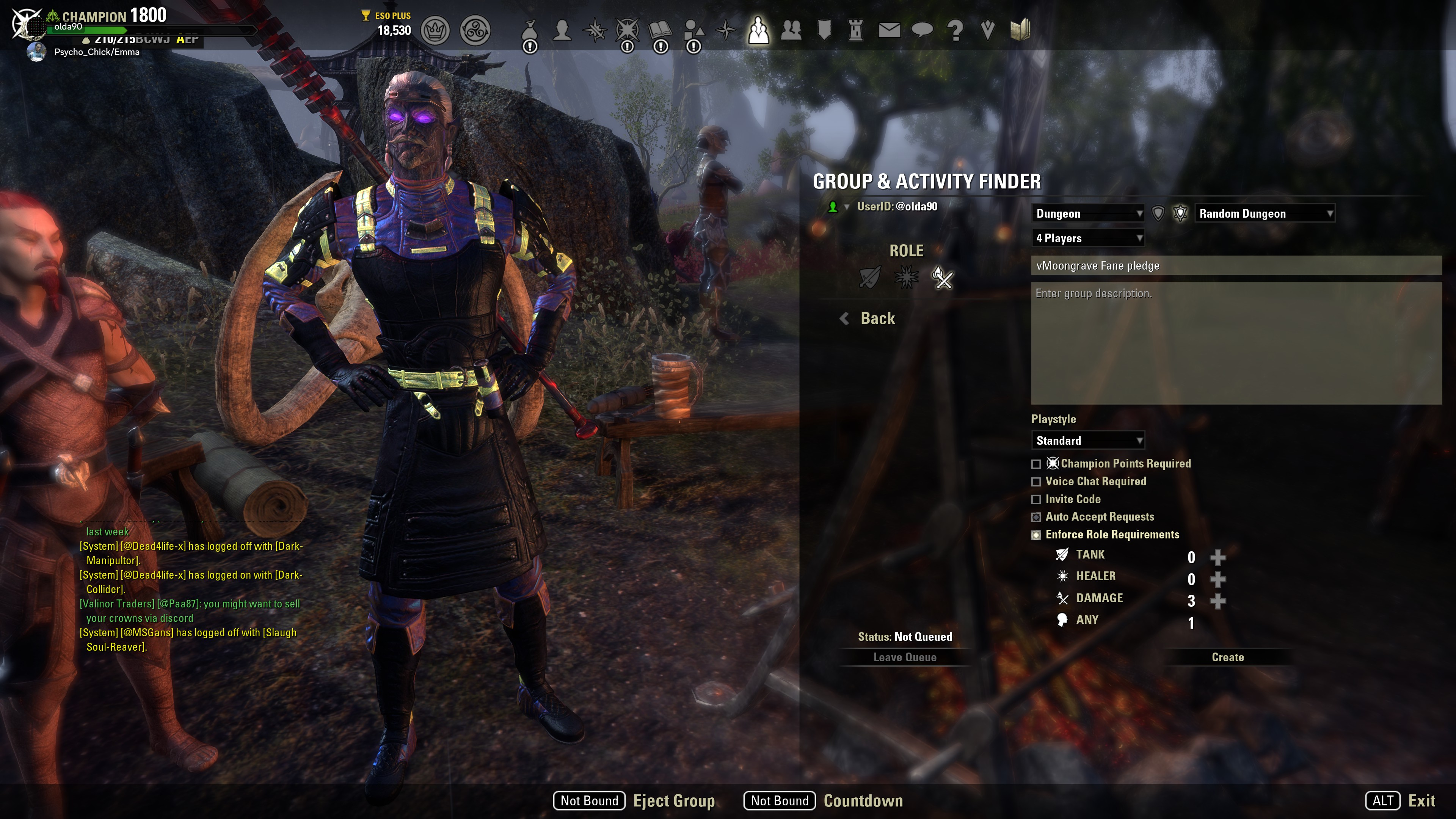 GROUP FINDER ETC — Elder Scrolls Online