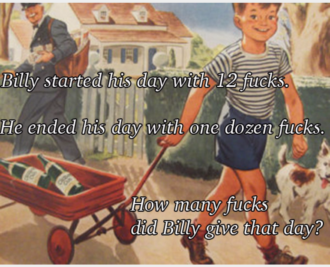 I have no fs left to give — The Bump