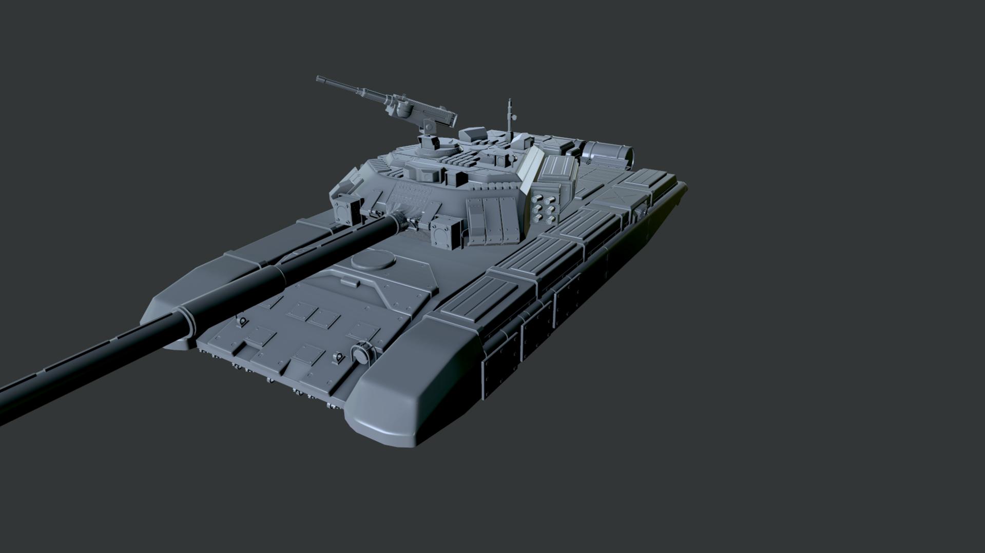 T-90 WIP — polycount