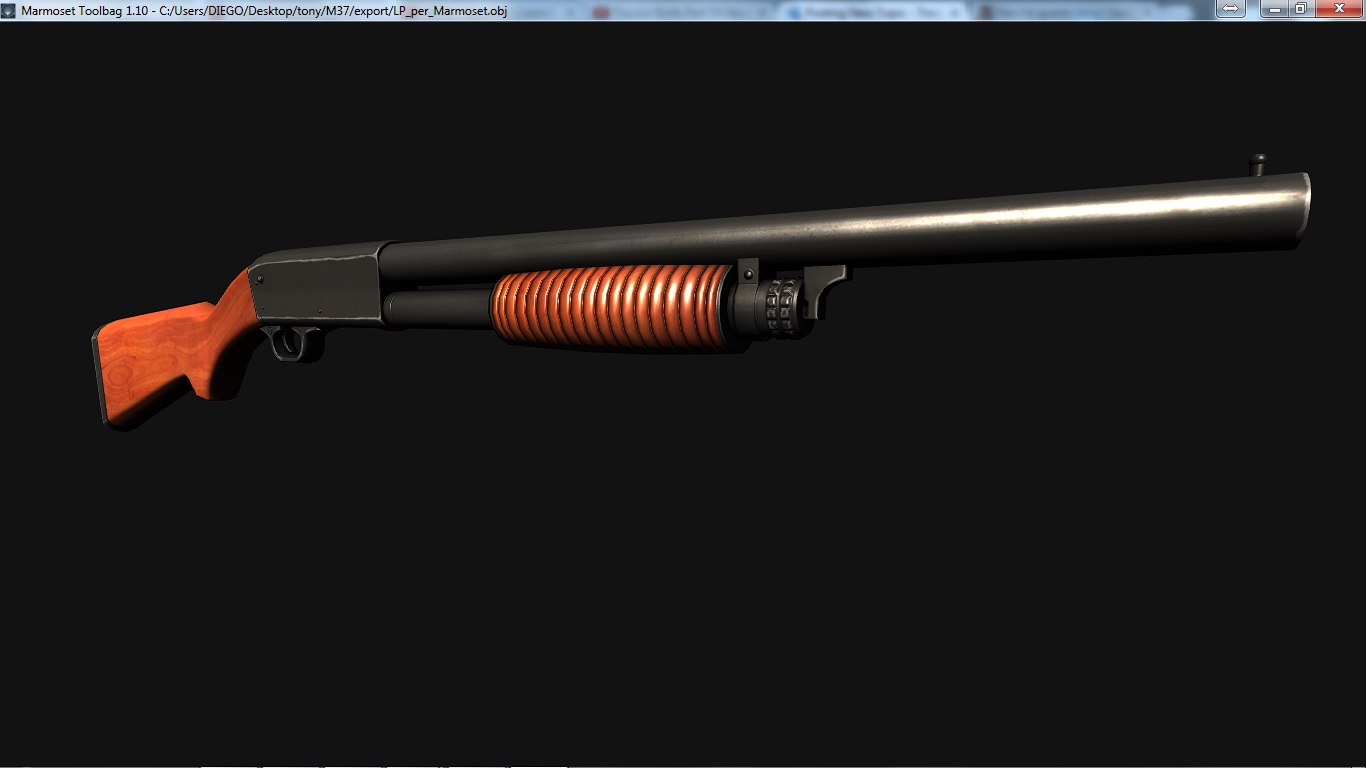 Low poly shotgun — polycount