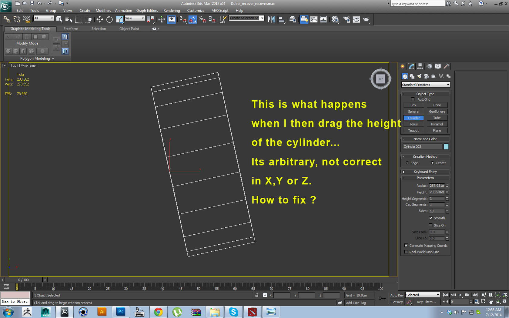 Coorditante system problem — polycount