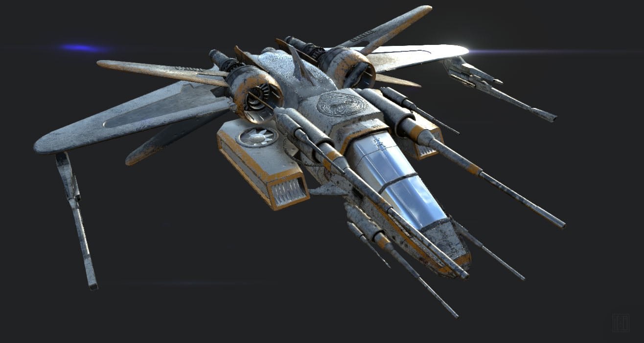 Space Ship in Substance Painter, my first hand painted textures — polycount