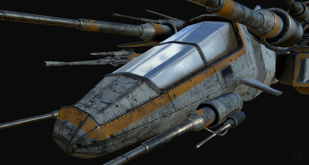 Space Ship in Substance Painter, my first hand painted textures — polycount