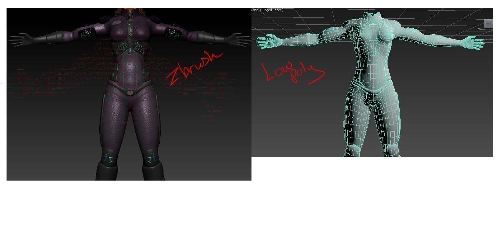 UV/Normal Map High-Low poly assistance — polycount