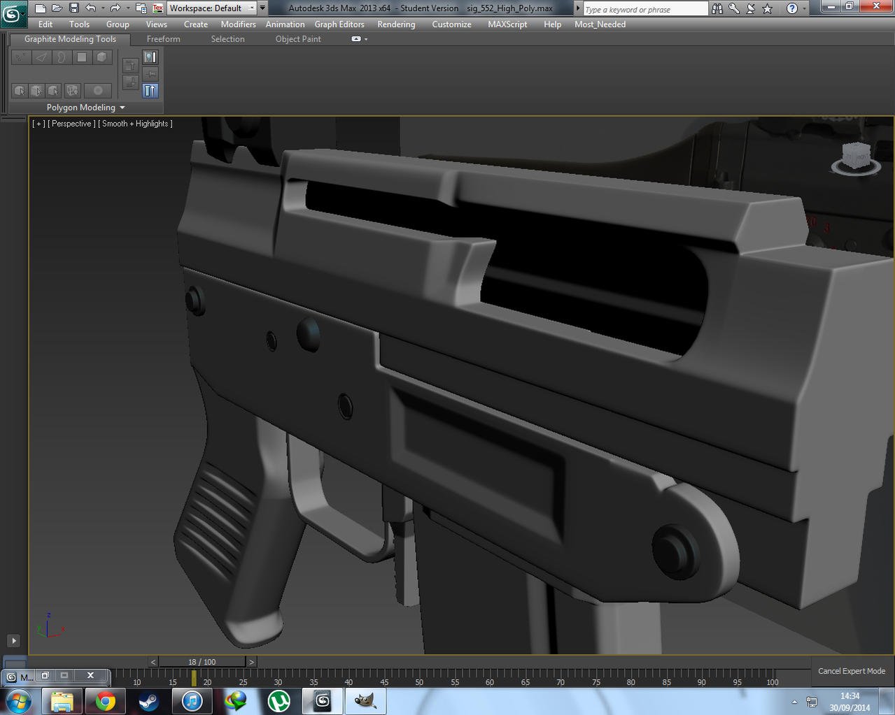 (First High Poly Model) SIG 552 — polycount