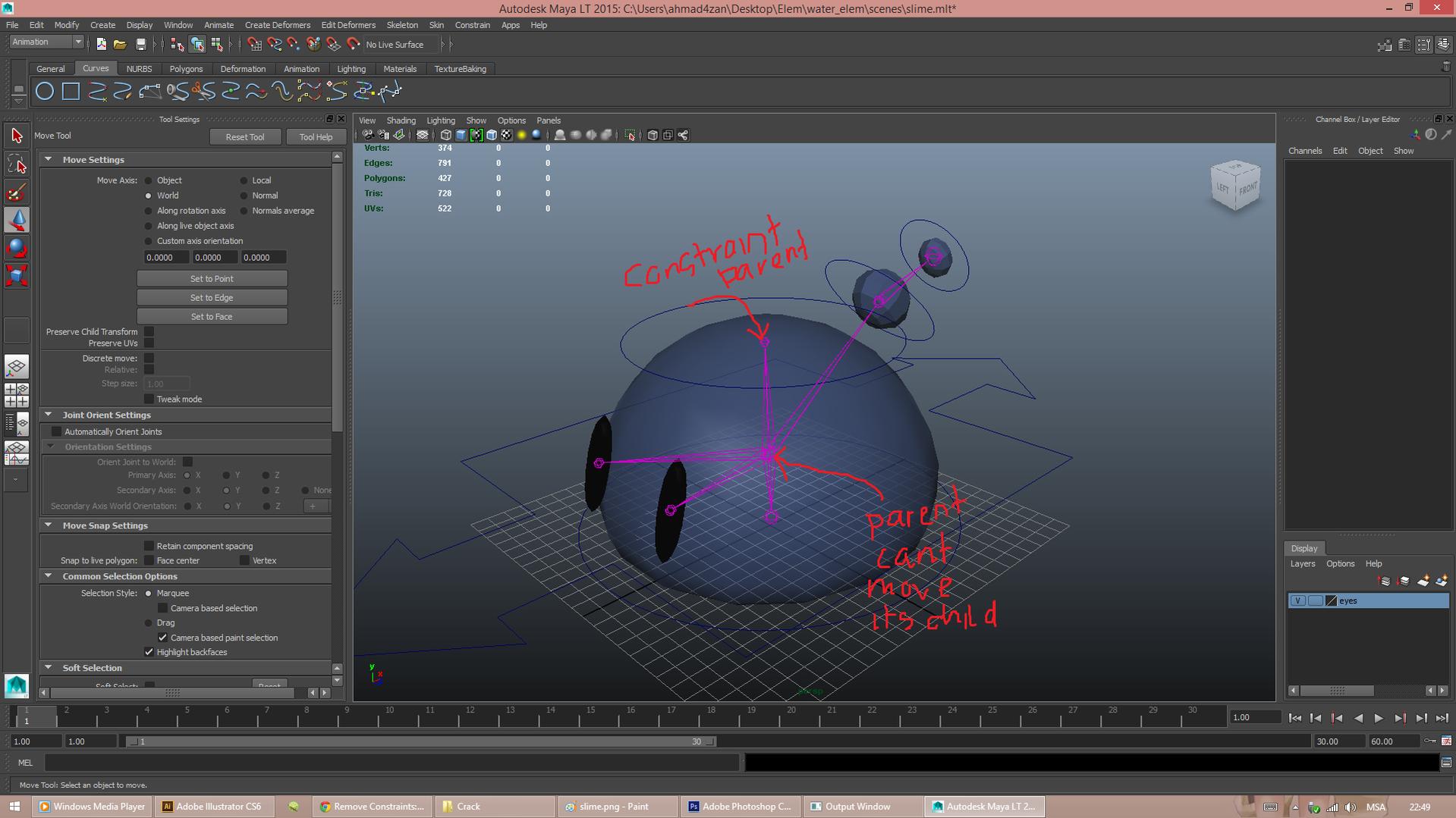 HELP! Maya question - constraint problem — polycount