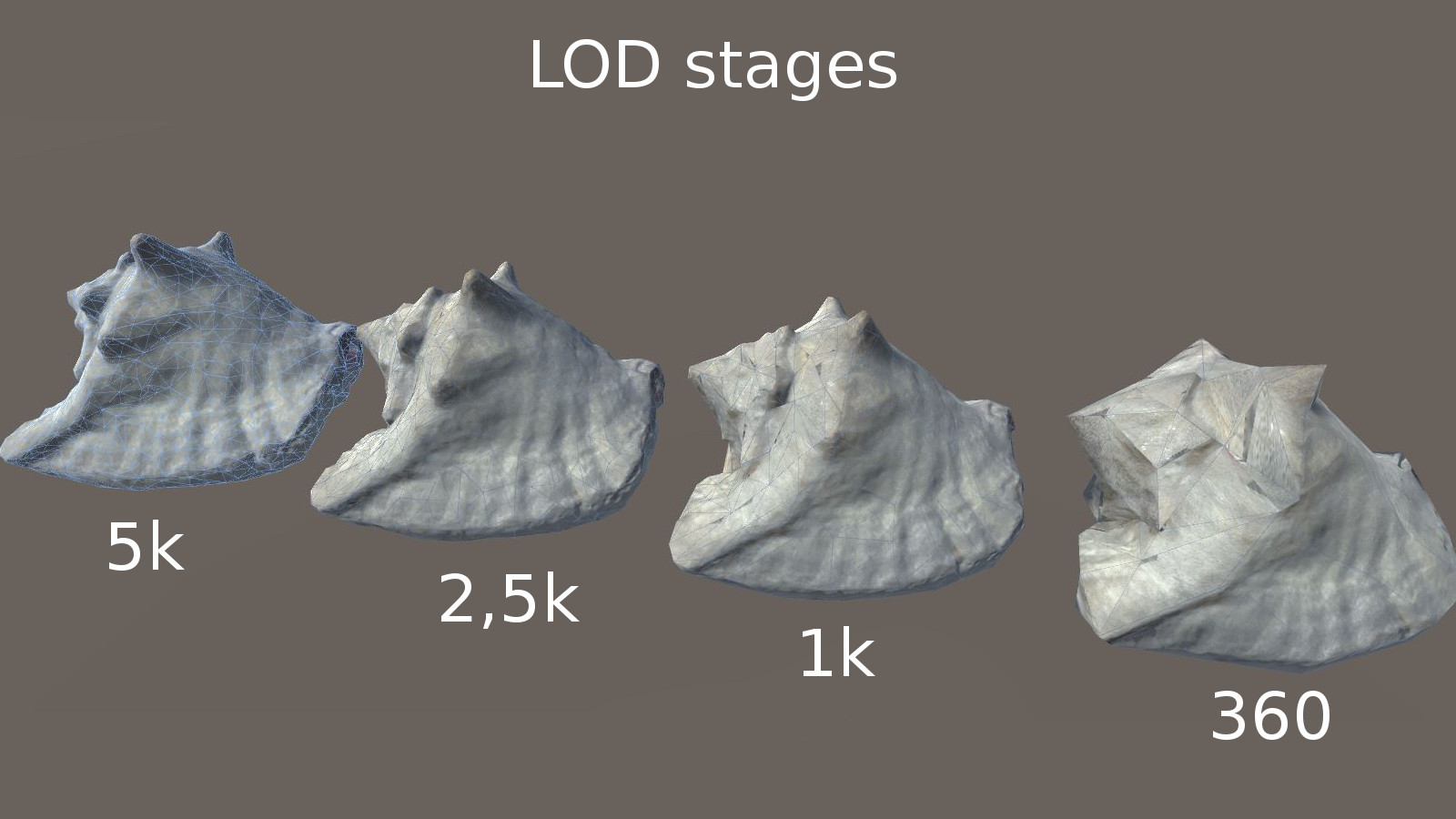 [UE4/Unity] Photoscanned seashells — polycount