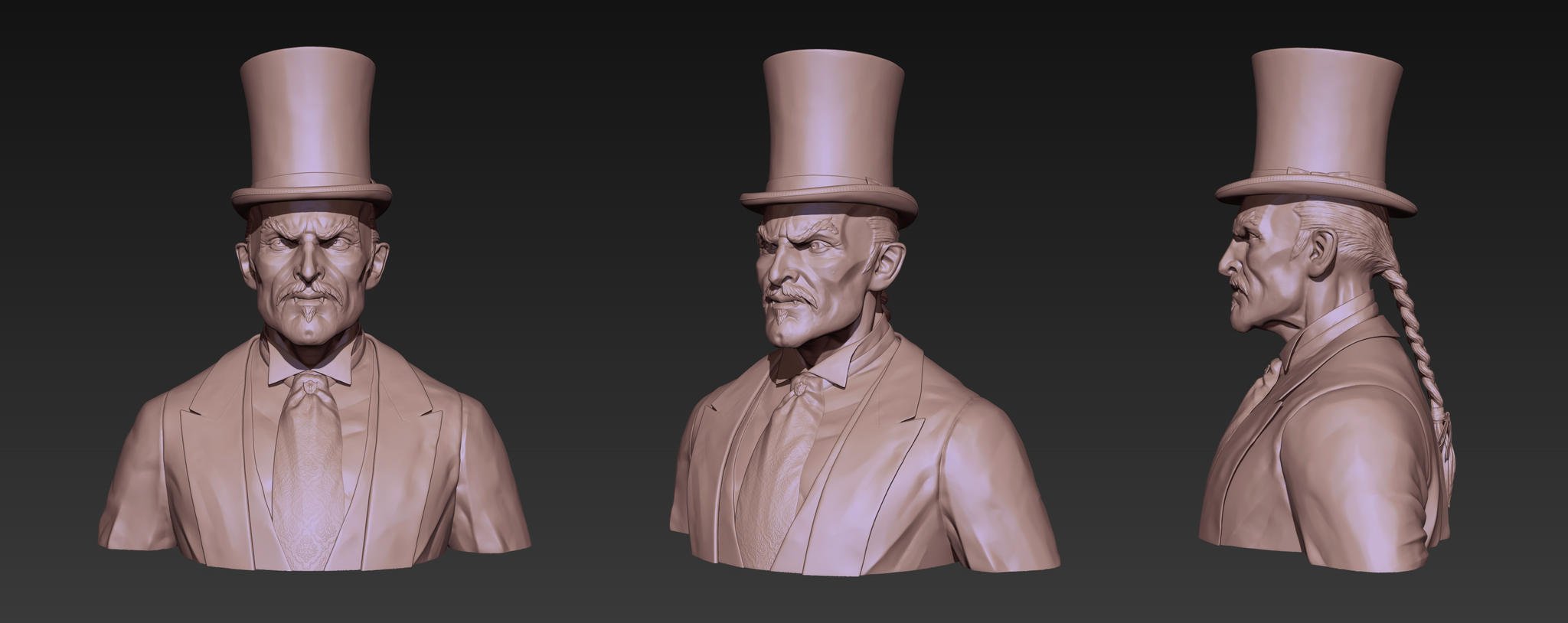 Dracula bust — polycount