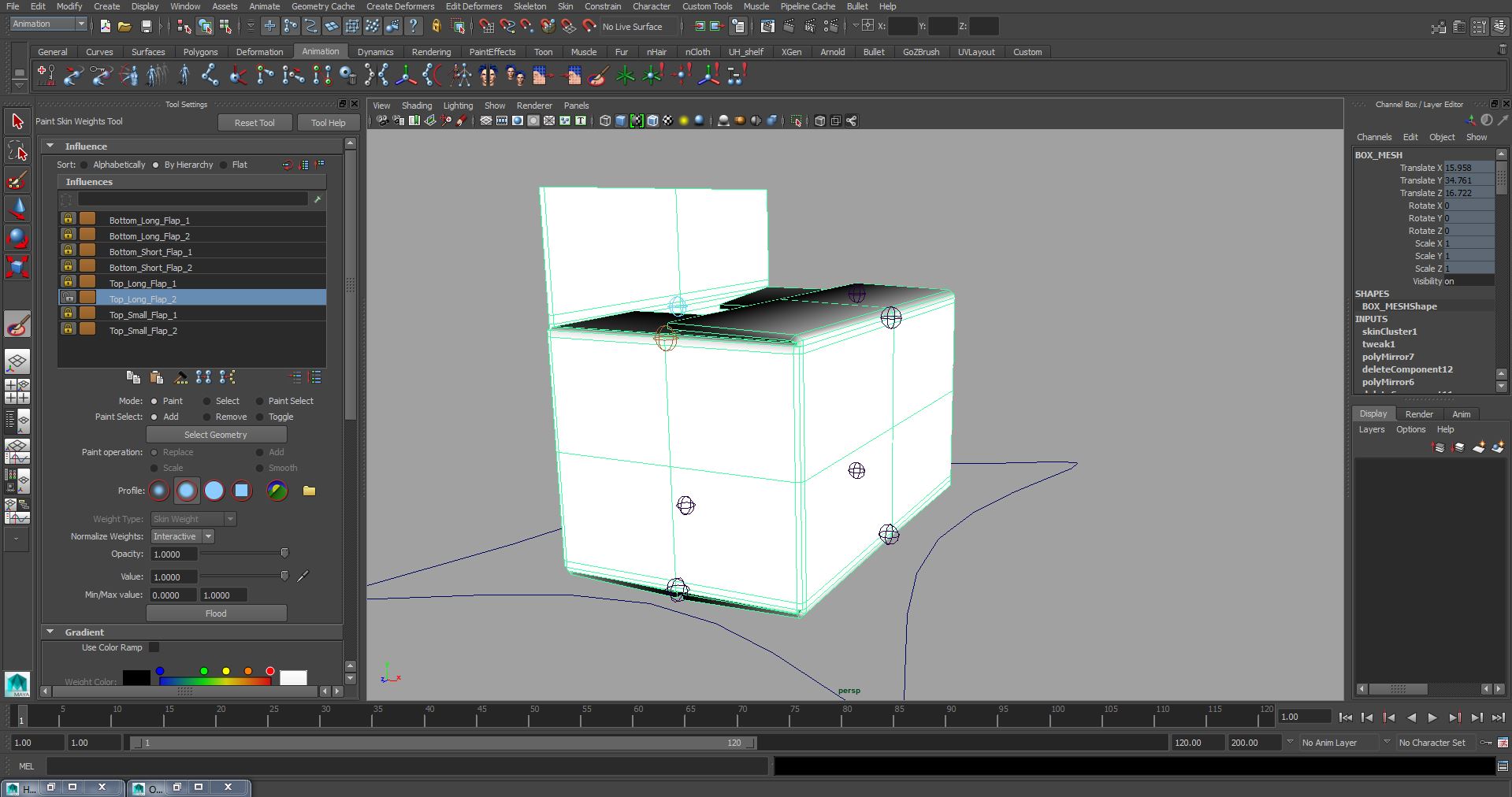 Skinning issue in maya 2015 — polycount