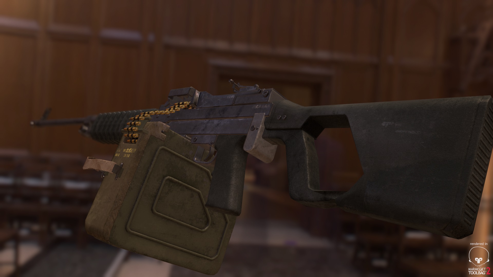 QJY-88 Chinese light machine gun — polycount