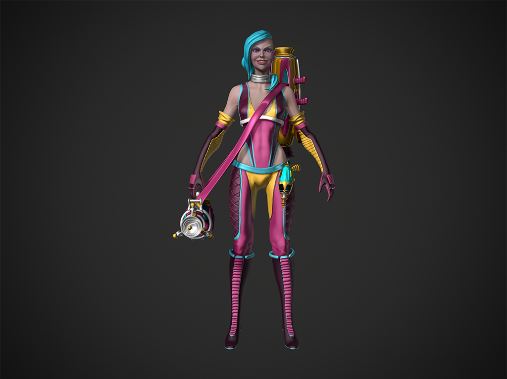 [Riot Art Contest] Jinx- RetroSpace — polycount