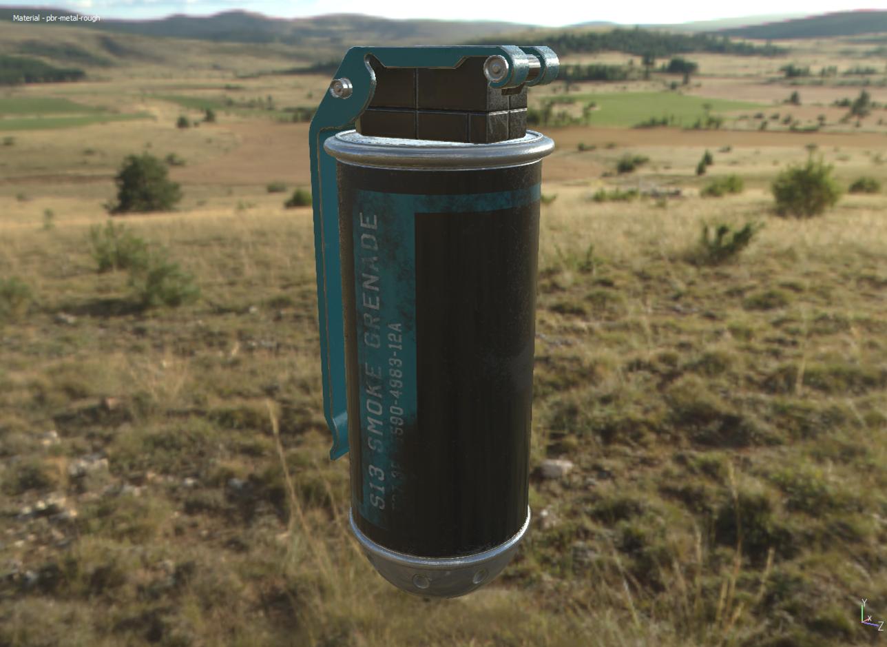 Smoke Grenade WIP game asset — polycount