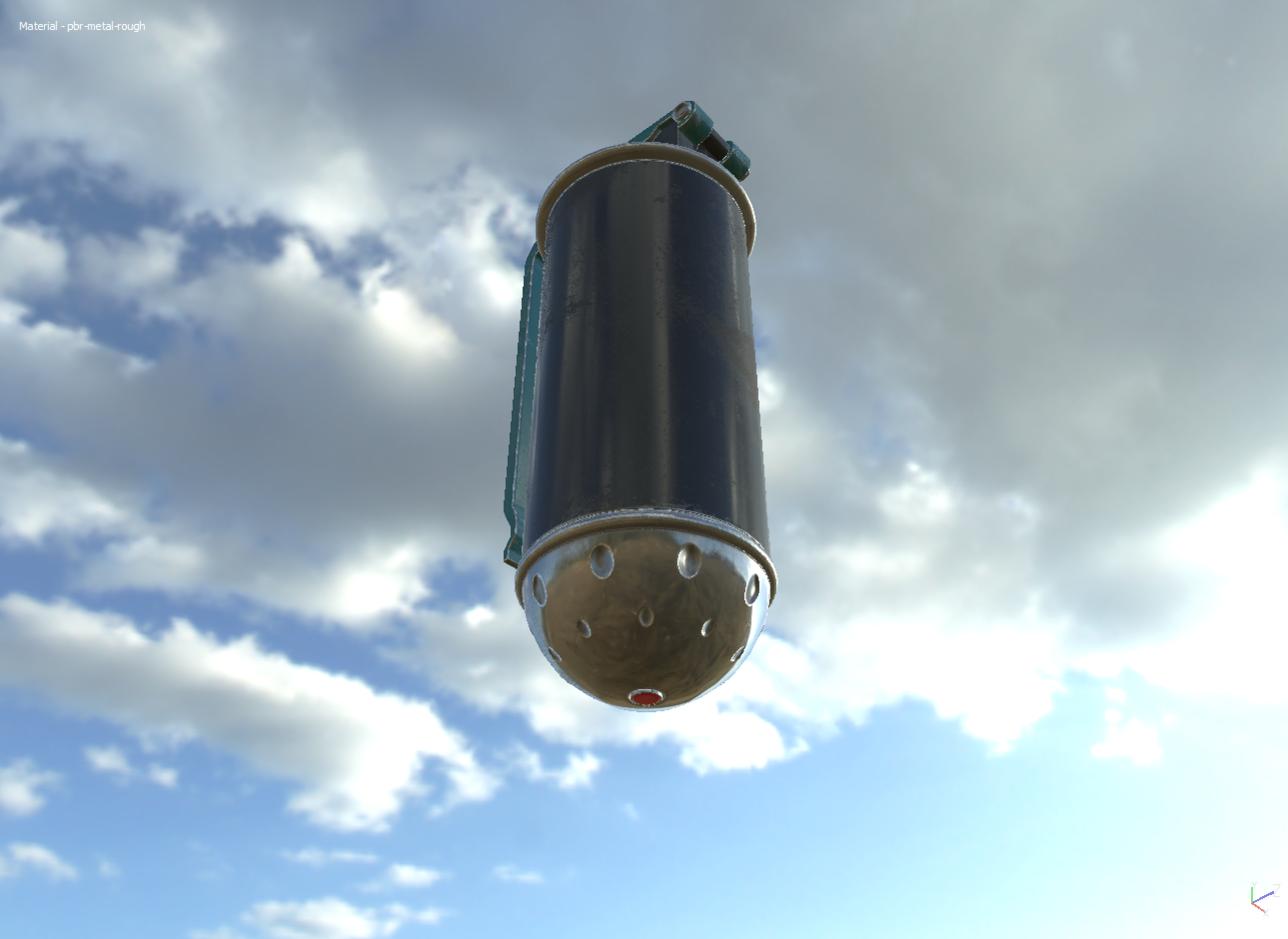 Smoke Grenade WIP game asset — polycount