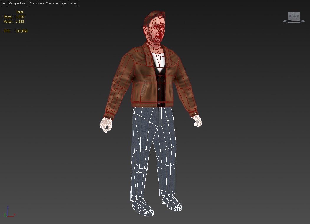 W.I.P. VERY Lowpoly model of Harry Mason — polycount