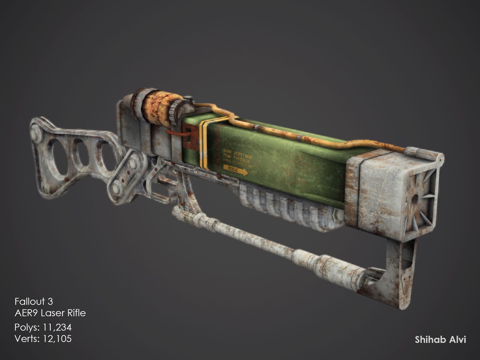 AER9 Laser Rifle Fallout Fanart — polycount