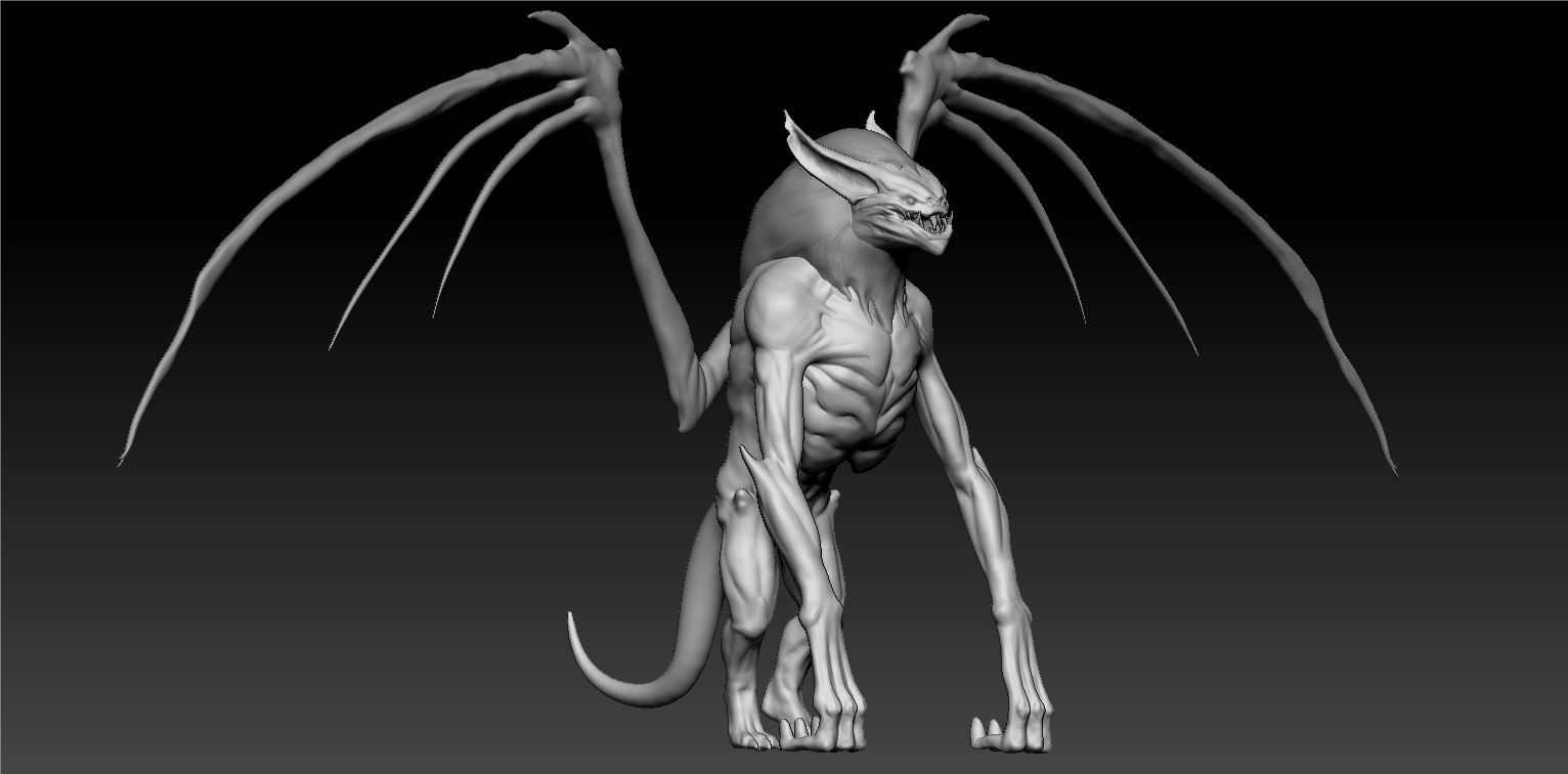 WoW creature sculpt WIP — polycount