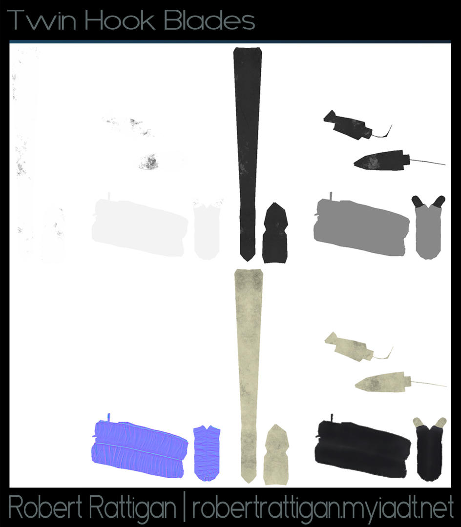 WIP - Twin Hook Blades — polycount