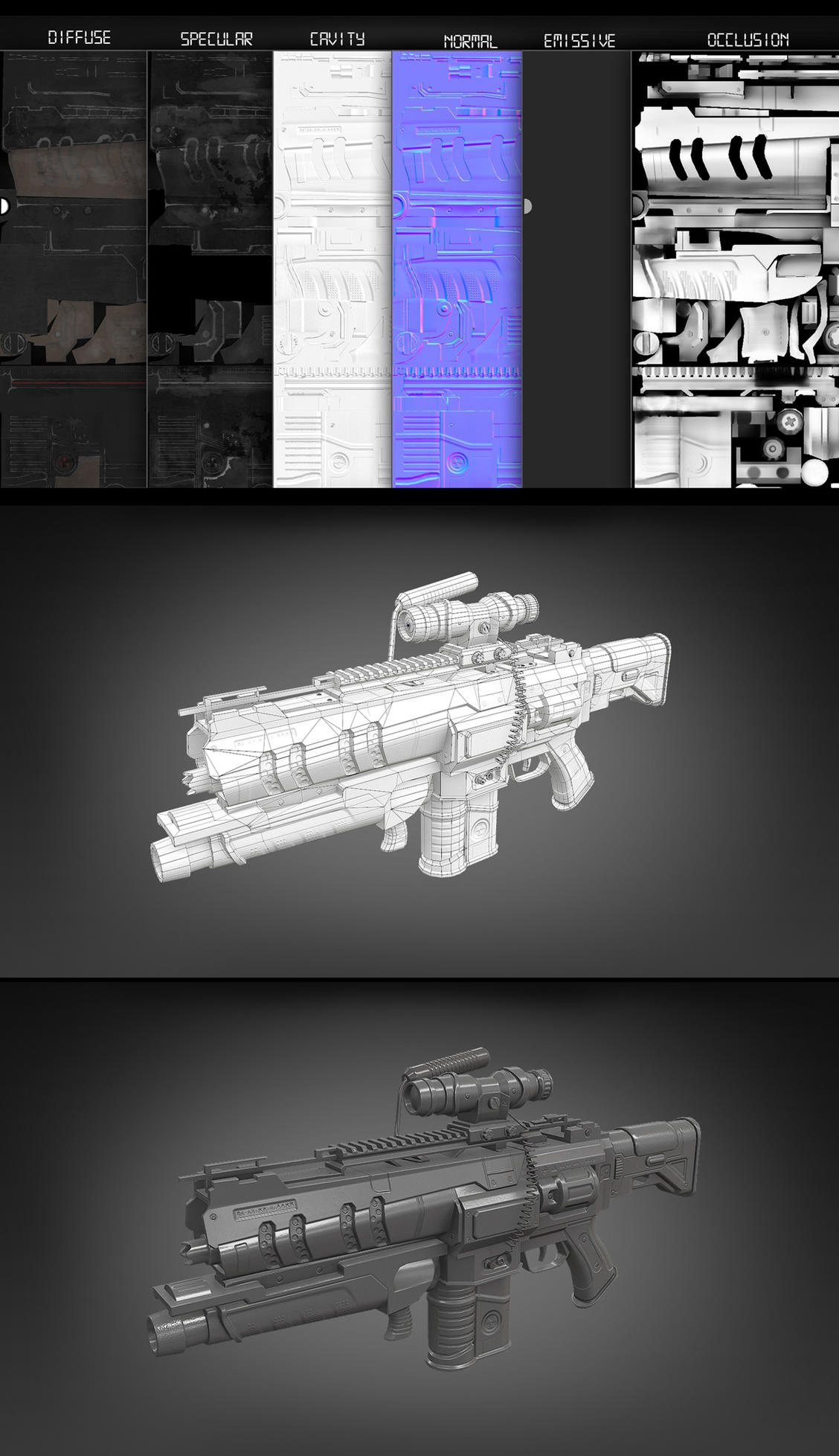 First Time Posting Pulse Rifle — polycount