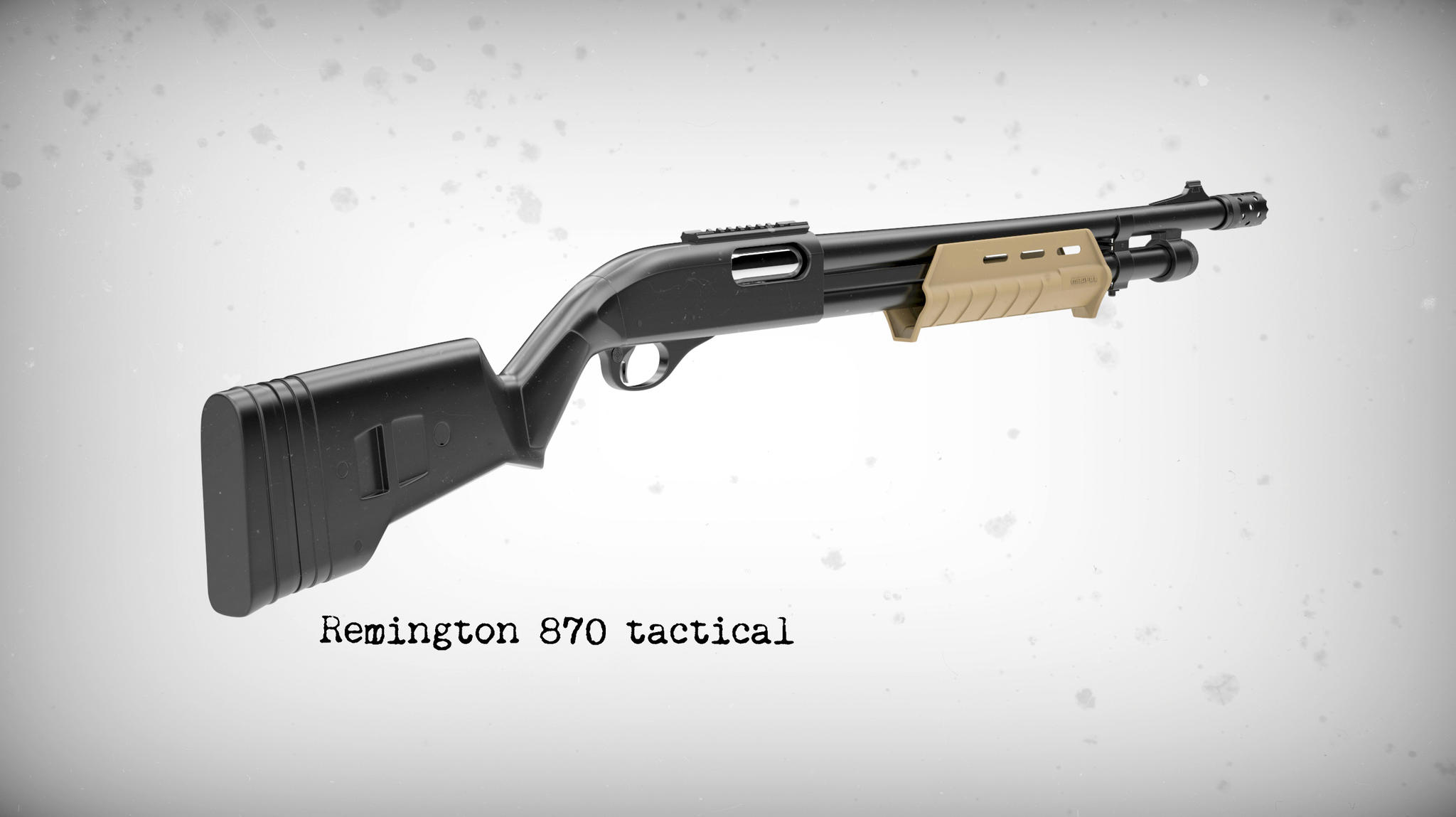 Remindton 870 tactical - hard surface modeling — polycount